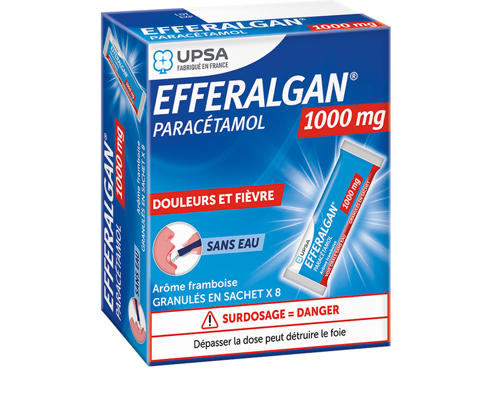 La gamme Efferalgan® soulage la fièvre et les douleurs légères à modérées
